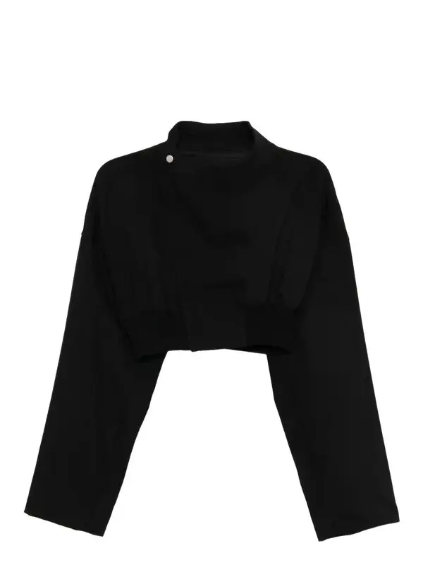 Rick Owens Cropped Wool Jacket - Black
