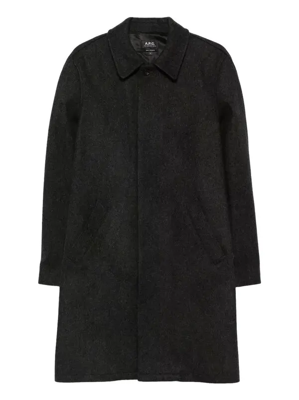 A.p.c. Welt-pocket Wool-blend Coat - Grey