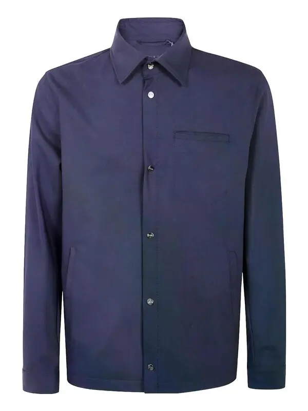 Herno Button-down Wool Shirt - Blue