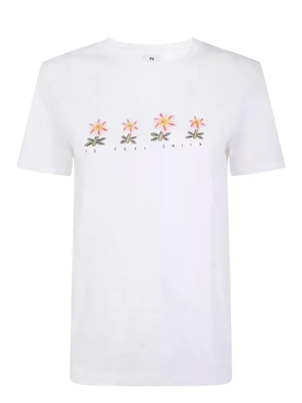 Paul Smith Flower-print Cotton T-shirt - White