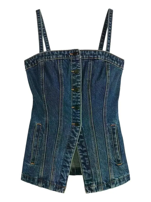 LEVI'S Button-front Denim Top - Blue