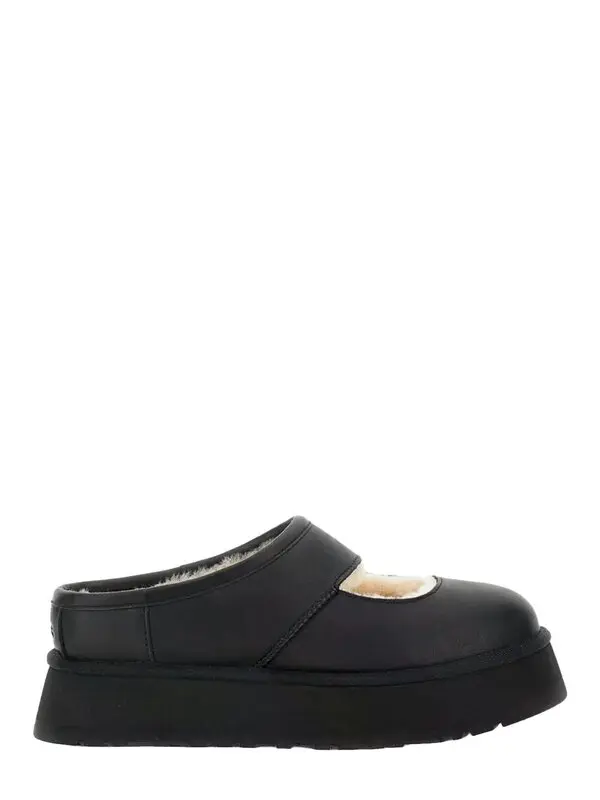 UGG Bea Platform Leather Mules - Black