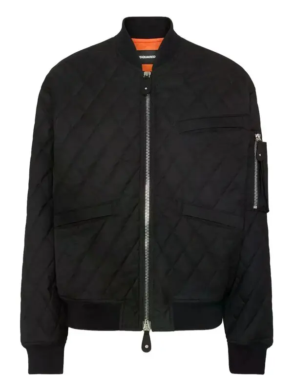 Dsquared2 Quilted Bomber Jacket - Black