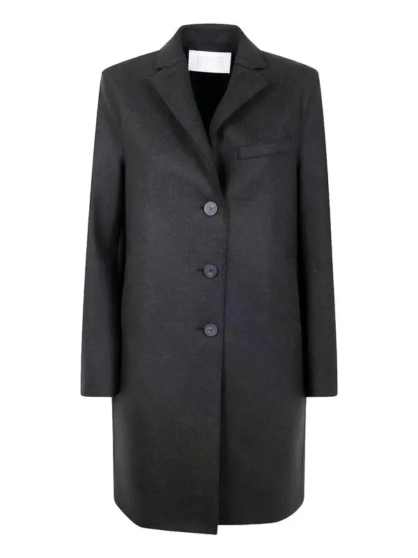 Harris Wharf London Button-fastening Wool Coat - Grey