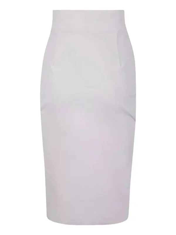 Chiara Boni La Petite Robe Cotton Pencil Skirt - White