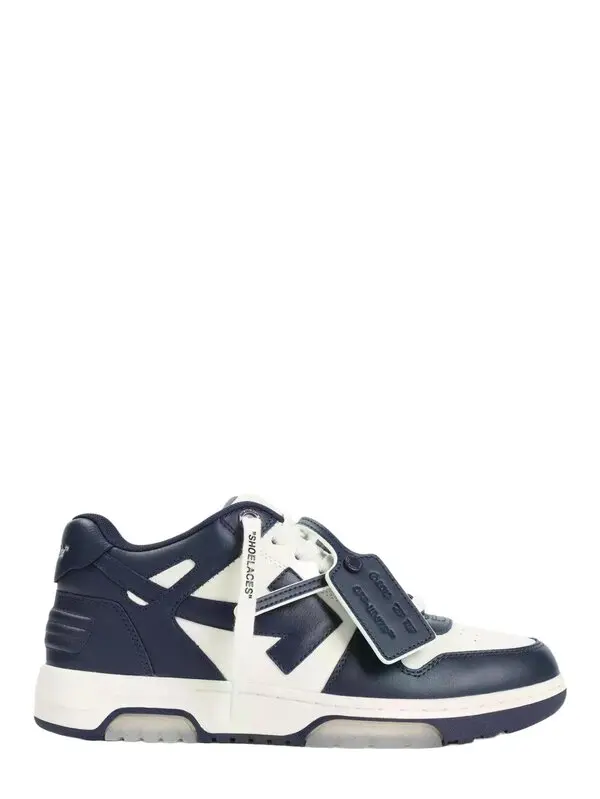 Off-White Out Of Office Arrow-patch Leather Sneakers - Blue