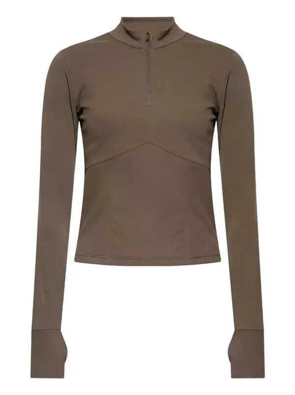 RETHINKIT STUDIOS High-neck Half-zip Top - Brown