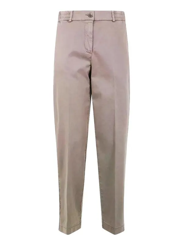 Seventy Elastic-waistband Cotton Trousers - Neutrals