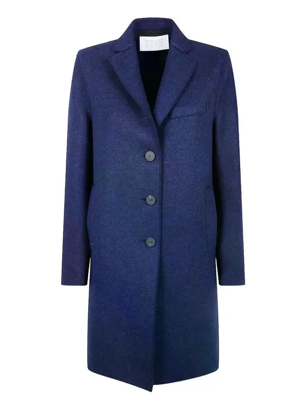 Harris Wharf London Single-breasted Wool Coat - Blue