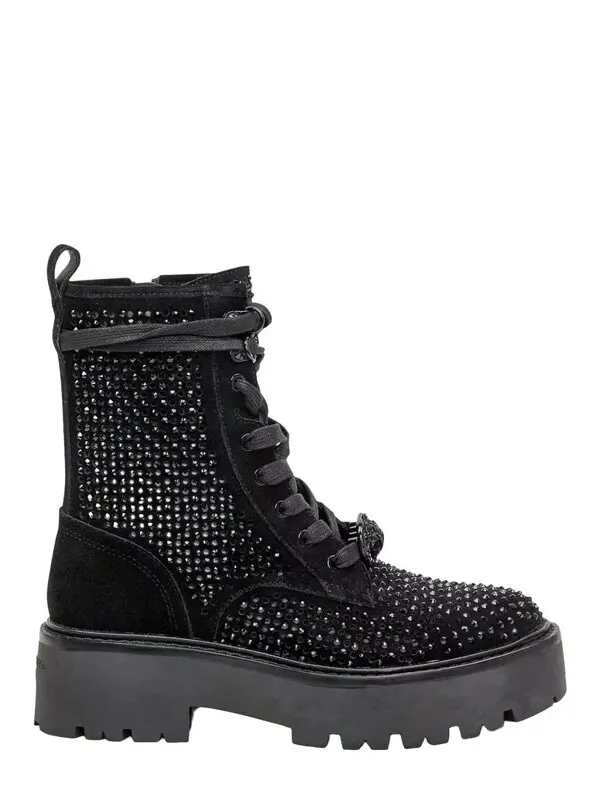 Kurt Geiger 50mm Crystal-embellished Boots - Black
