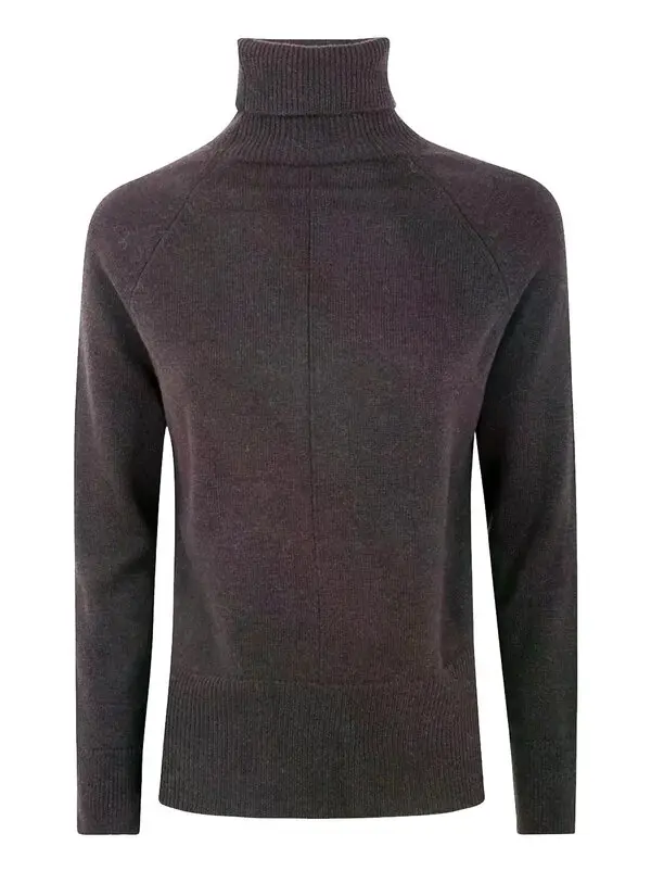 ANNE CLAIRE Wool Turtleneck Sweater - Brown
