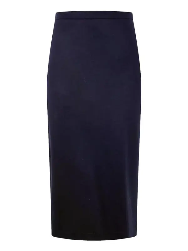 Harris Wharf London Wool Straight Skirt - Blue