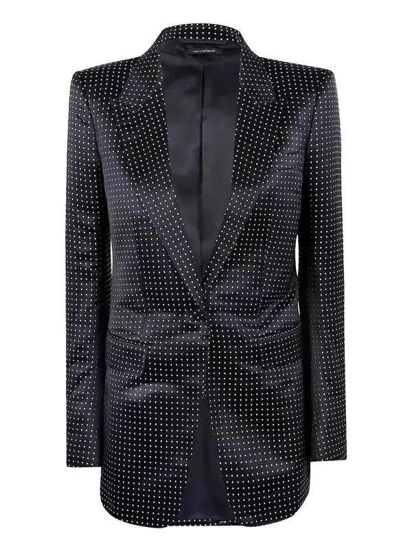TOM FORD Polka-dot Satin Jacket - Black