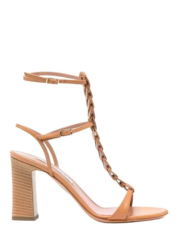 AQUAZZURA 85mm Destiny Gladiator Sandals - Brown