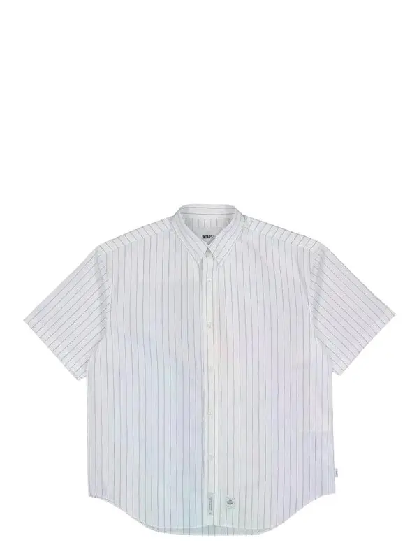 WTAPS Bd 03 Pinstripe-pattern Short-sleeve Shirt - White