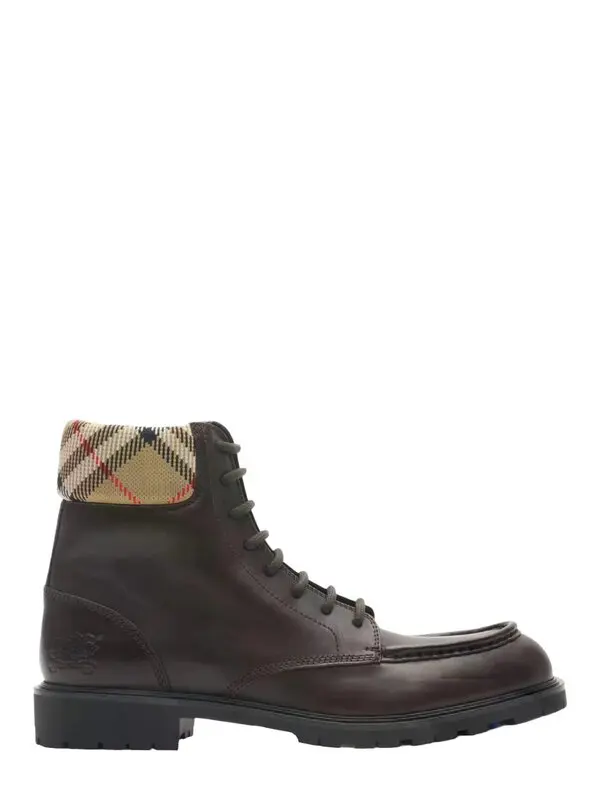 Burberry Combat Leather Boots - Brown
