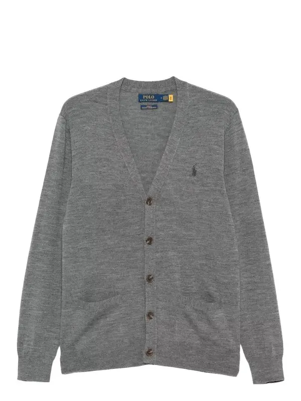 Polo Ralph Lauren V-neck Wool Cardigan - Grey