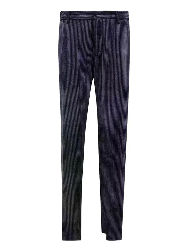 Emporio Armani Striped Corduroy Trousers - Purple