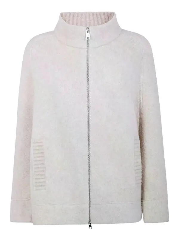 D.exterior Zip-fastening Wool Jacket - Neutrals
