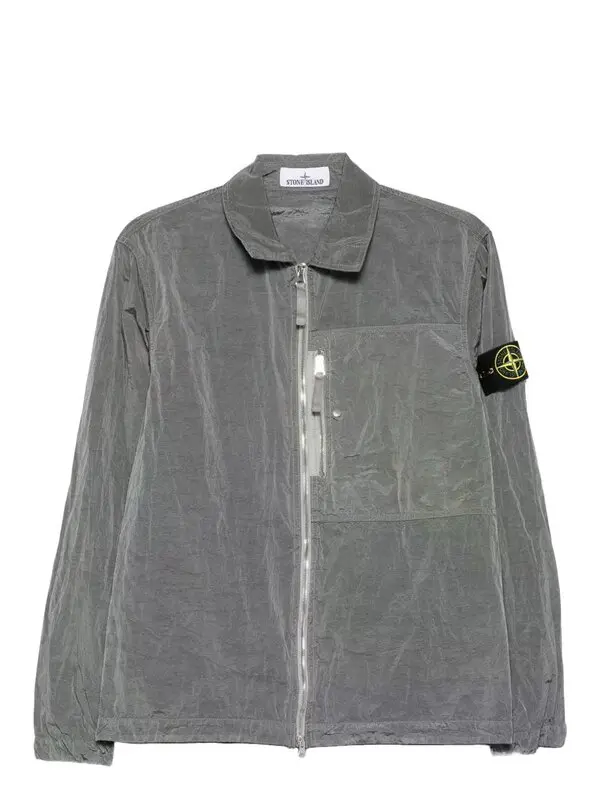 Stone Island Zip-fastening Patch-pocket Shirt Jacket - Grey