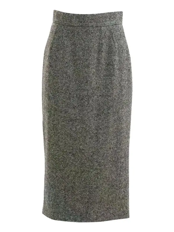 Dolce & Gabbana Textured Midi Skirt - Grey