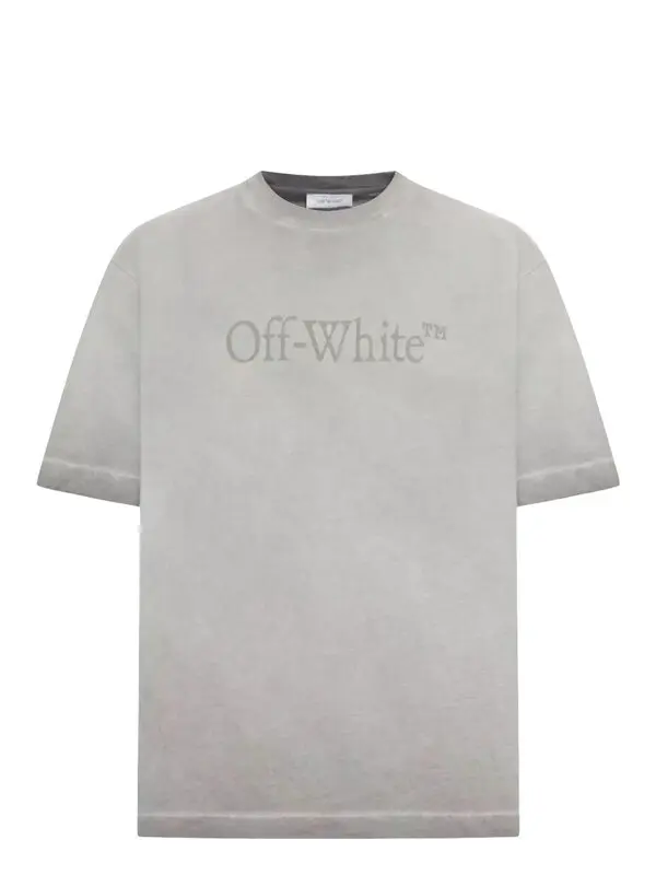 Off-White Logo-print Dégradé T-shirt - Grey
