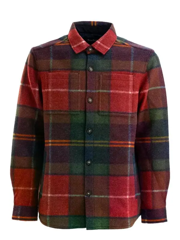 Barbour Check-pattern Shirt Jacket - Red