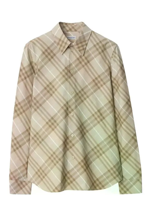 Burberry Check-pattern Cotton Shirt - Neutrals