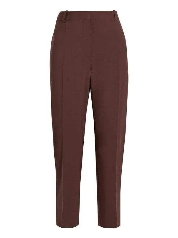 Theory Wool-blend Tapered Pants - Brown