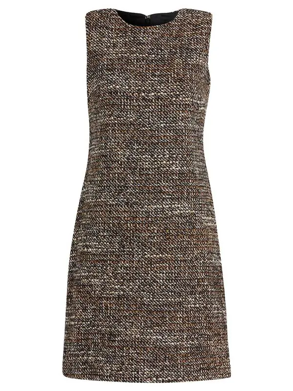 Theory Tweed Mini Dress - Brown