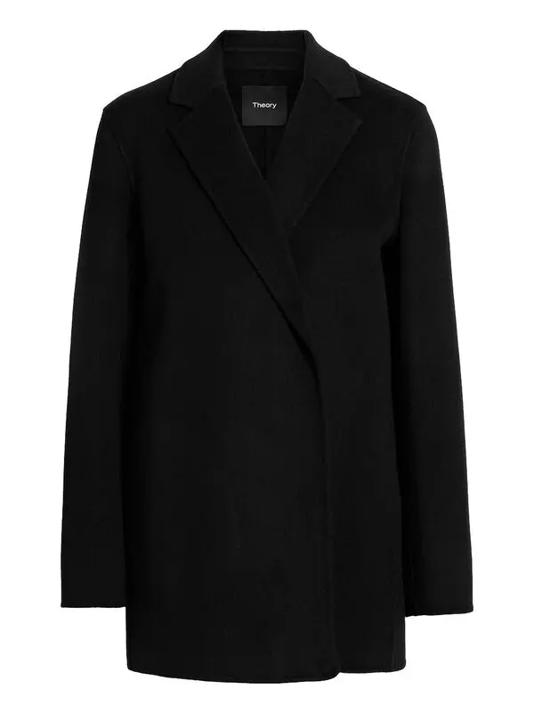 Theory Wool And Cashmere-blend Felt Blazer - Black