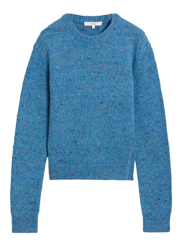 Tibi Donegal Knitted Sweater - Azure