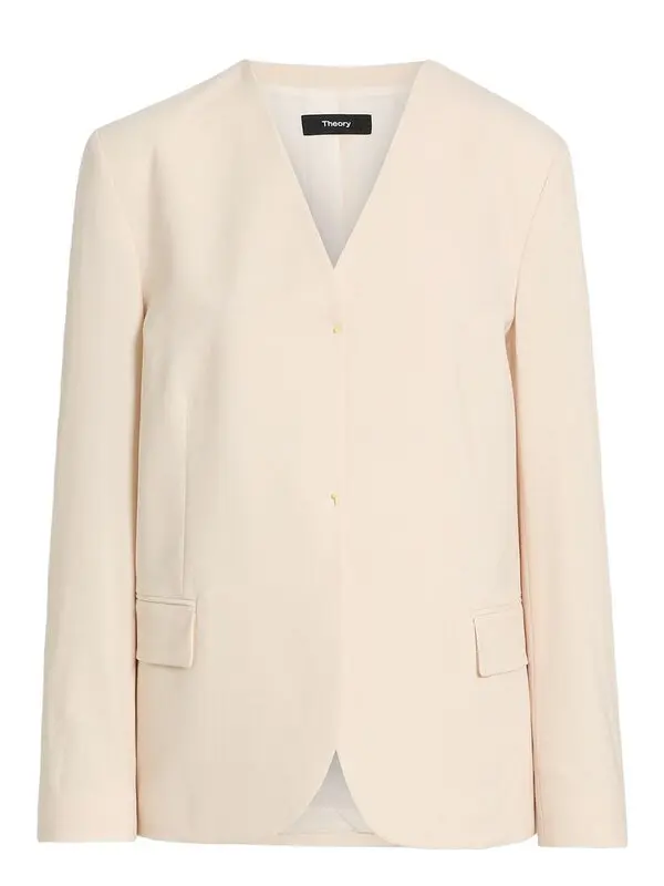 Theory Wool-blend Blazer - Cream