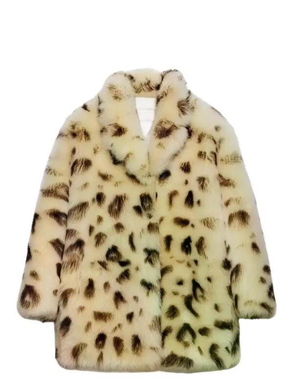 Prada Leopard-print Shearling Coat - Neutrals