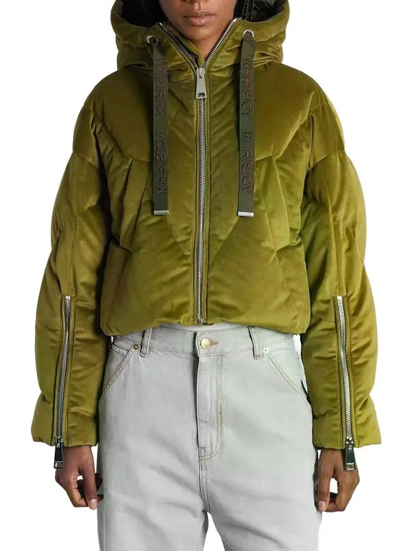 Khrisjoy Quilted Attached-hood Puffer Jacket - Green