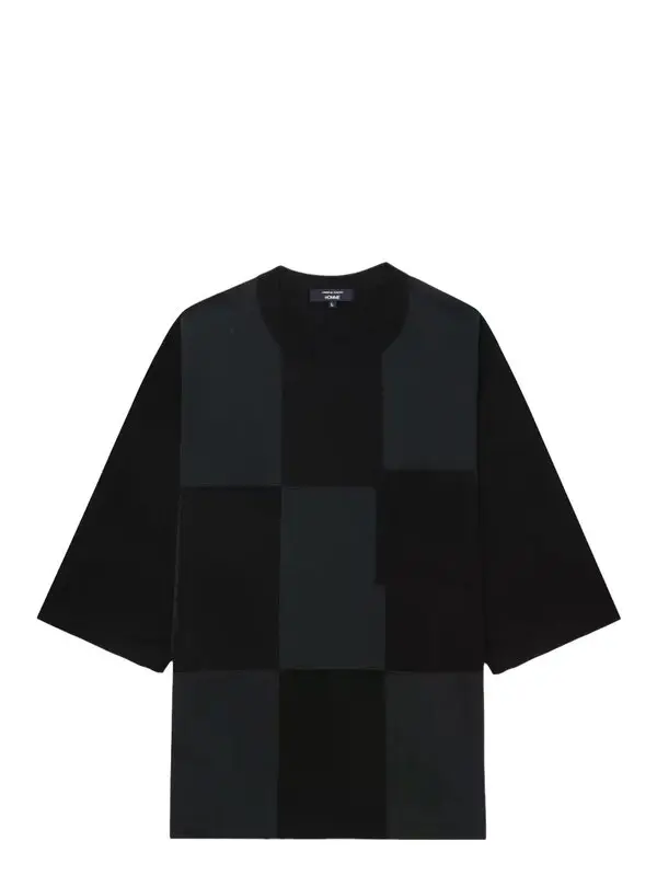 Comme Des Garçons Check-pattern Patch-pocket T-shirt - Black