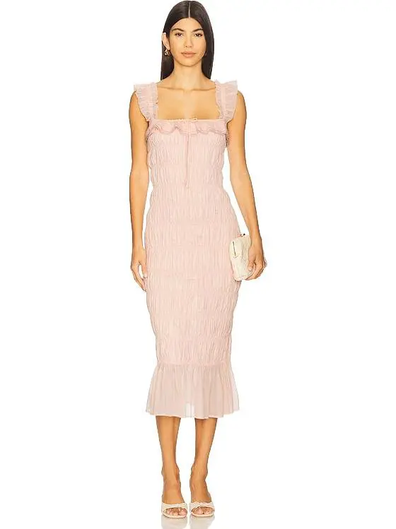 Tularosa X Yhasmina Ferrara Esmie Midi Dress - Light Pink