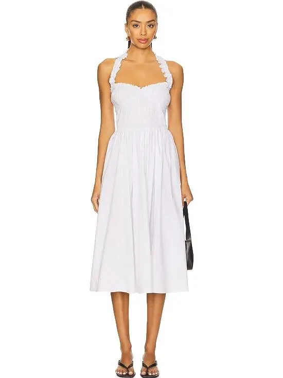 Majorelle X Yhasmina Ferrara Alexis Midi Dress - White