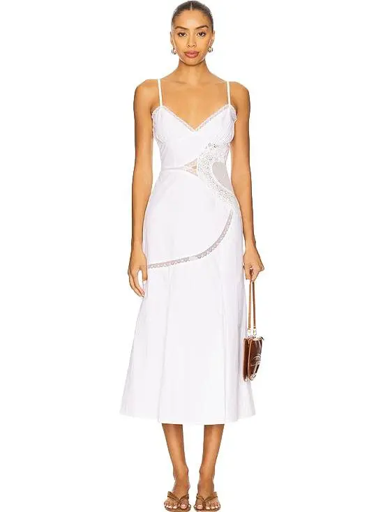 Tularosa Maddyn Midi Dress - White