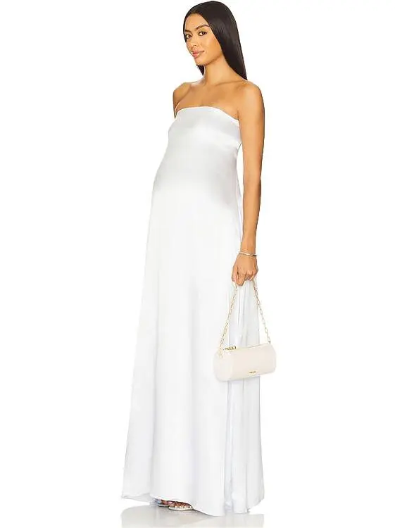 BUMPSUIT Brushed Satin Gown - Ivory
