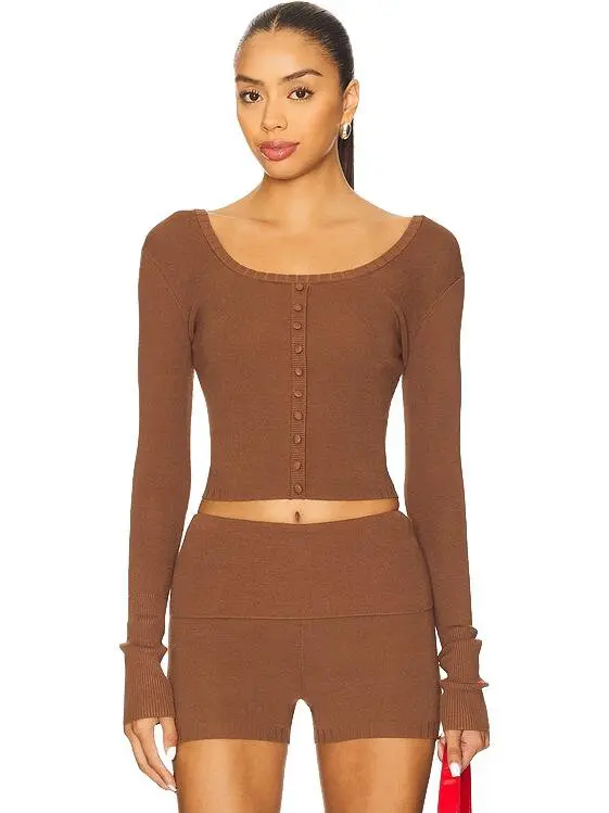 NANA JACQUELINE Holly Knit Top - Brown