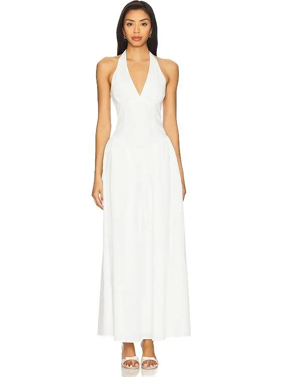 MORE TO COME X Yhasmina Ferrara Bexley Maxi Dress - White