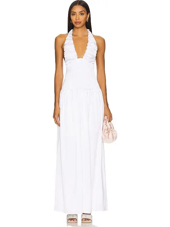 MORE TO COME X Yhasmina Ferrara Gracy Maxi Dress - Ivory