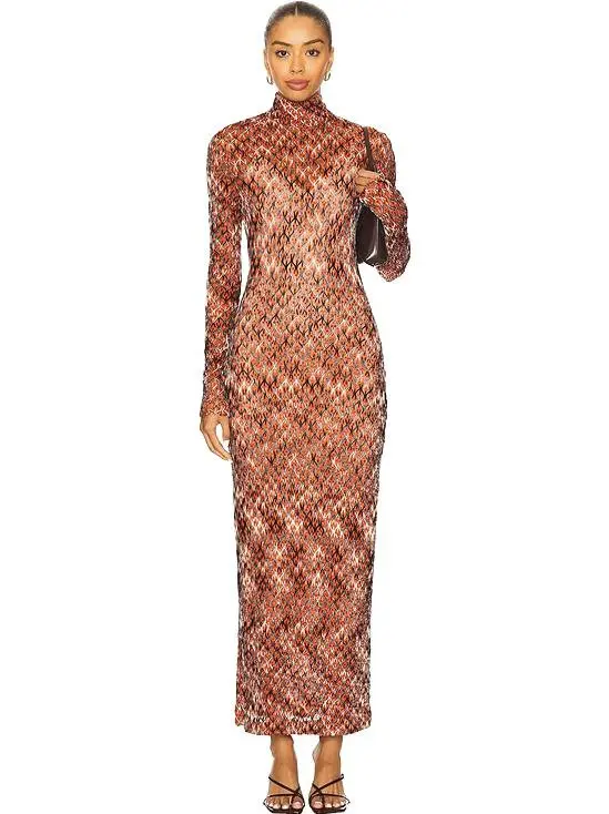 Missoni Long Dress - Red Rust Tones