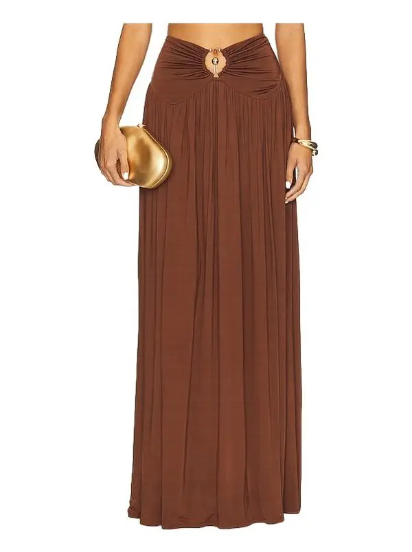 LOVERS AND FRIENDS X Yhasmina Ferrara Lotte Maxi Skirt - Chocolate Brown