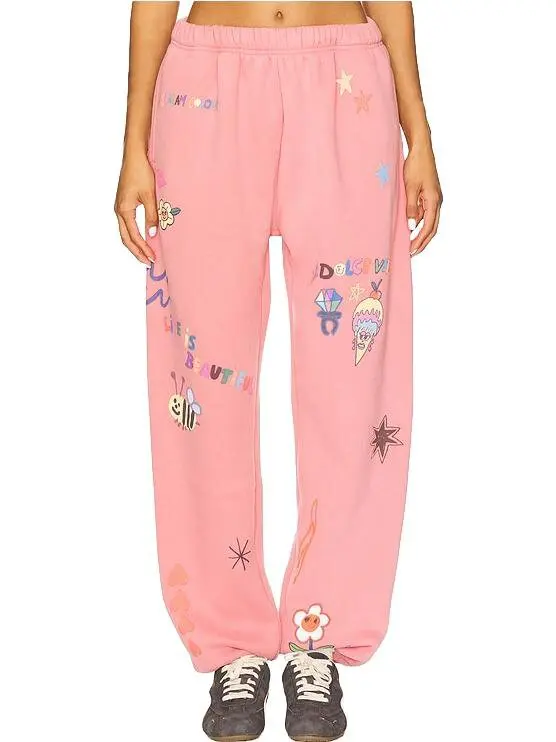 THE MAYFAIR GROUP Somebody Loves You Sweatpant - Pink