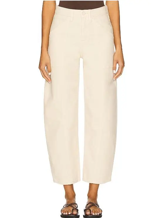Good American Cropped Barrel Pants - Canvas