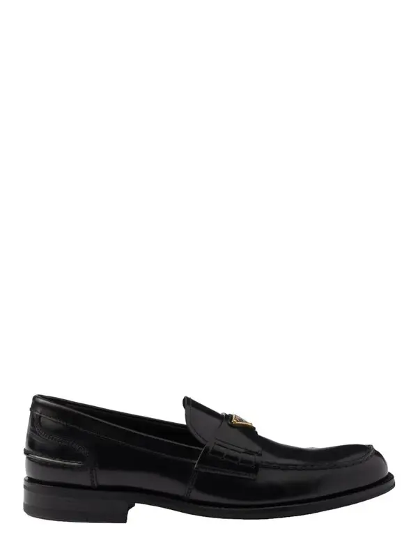 Prada Leather Loafers - Black