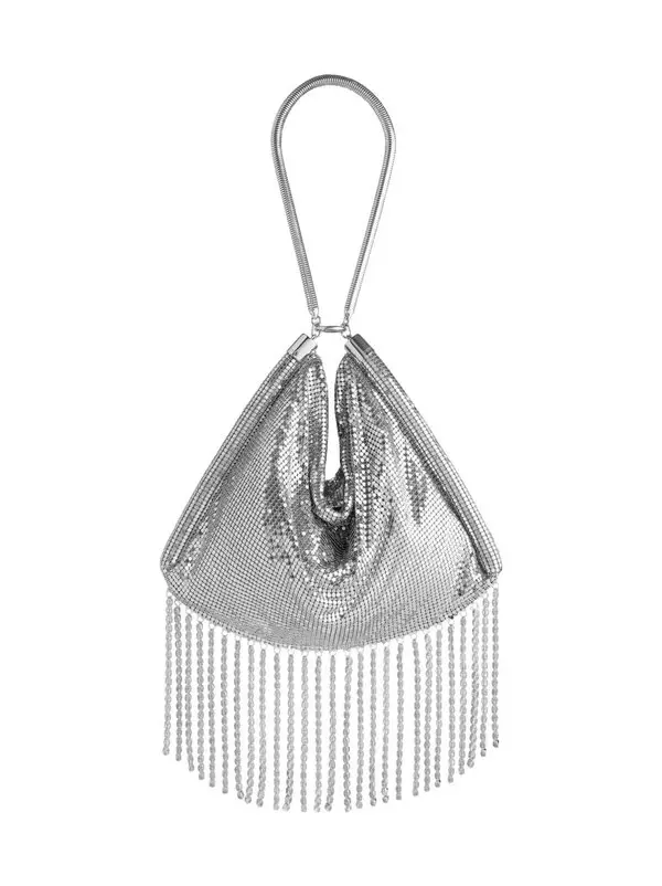 Rabanne Chainmail Fringe Shoulder Bag - Silver