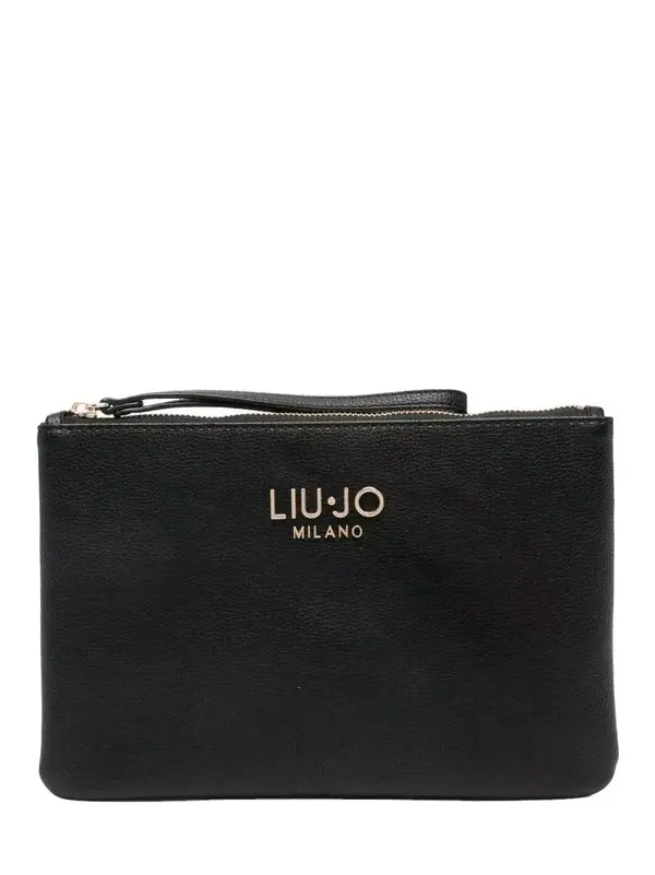 Liu Jo Logo Plaque Zip Clutch - Black